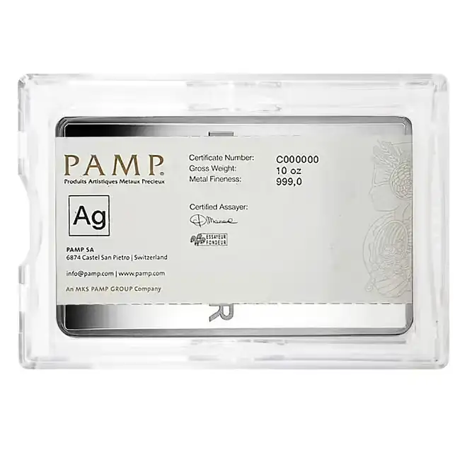 Buy 10 oz Silver Bar PAMP Suisse Lady Fortuna | Australian Gold Capital